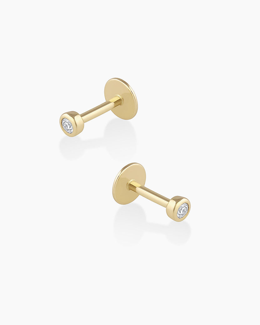 Classic Flat Back Diamond Studs | gorjana