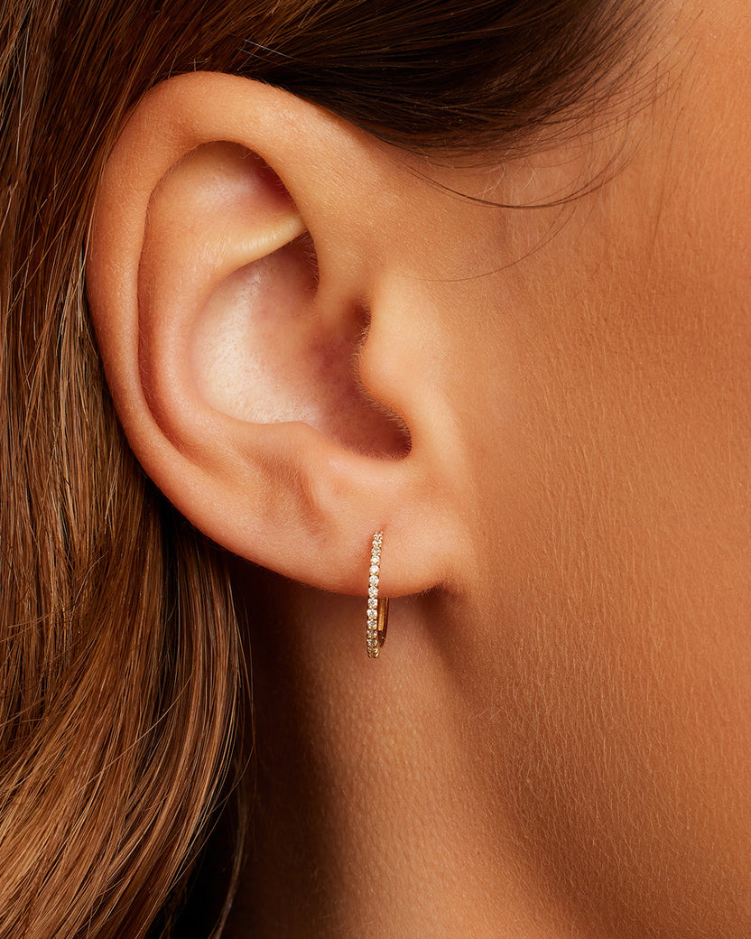 Diamond Pavé Huggie Hoop Single | gorjana