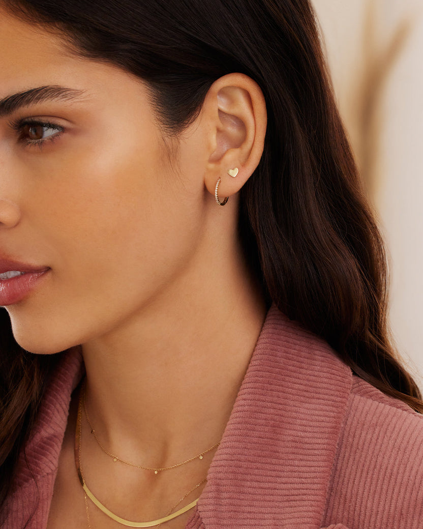 Diamond Pavé Huggie Hoop Single | gorjana