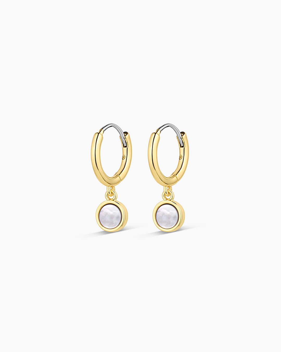 Rose Marble Coin Huggies – gorjana