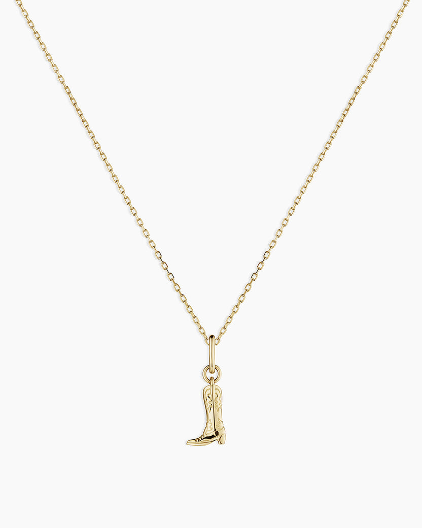 14K Gold Cowboy Boot Charm Necklace – gorjana
