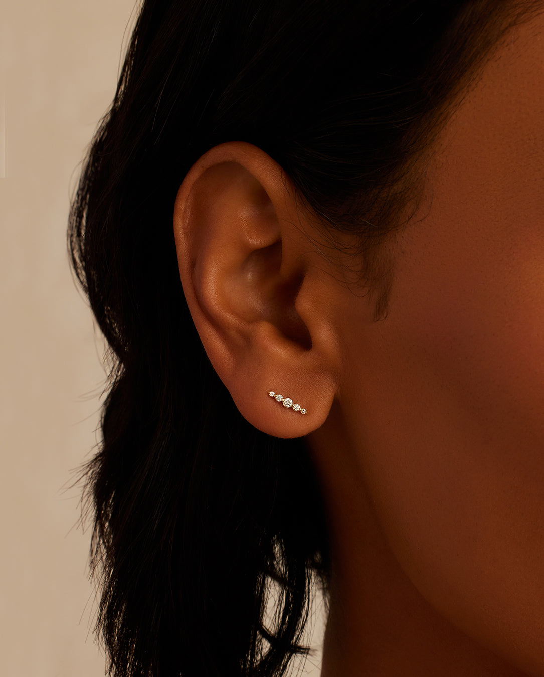 Elle Diamond Row Single Stud – gorjana