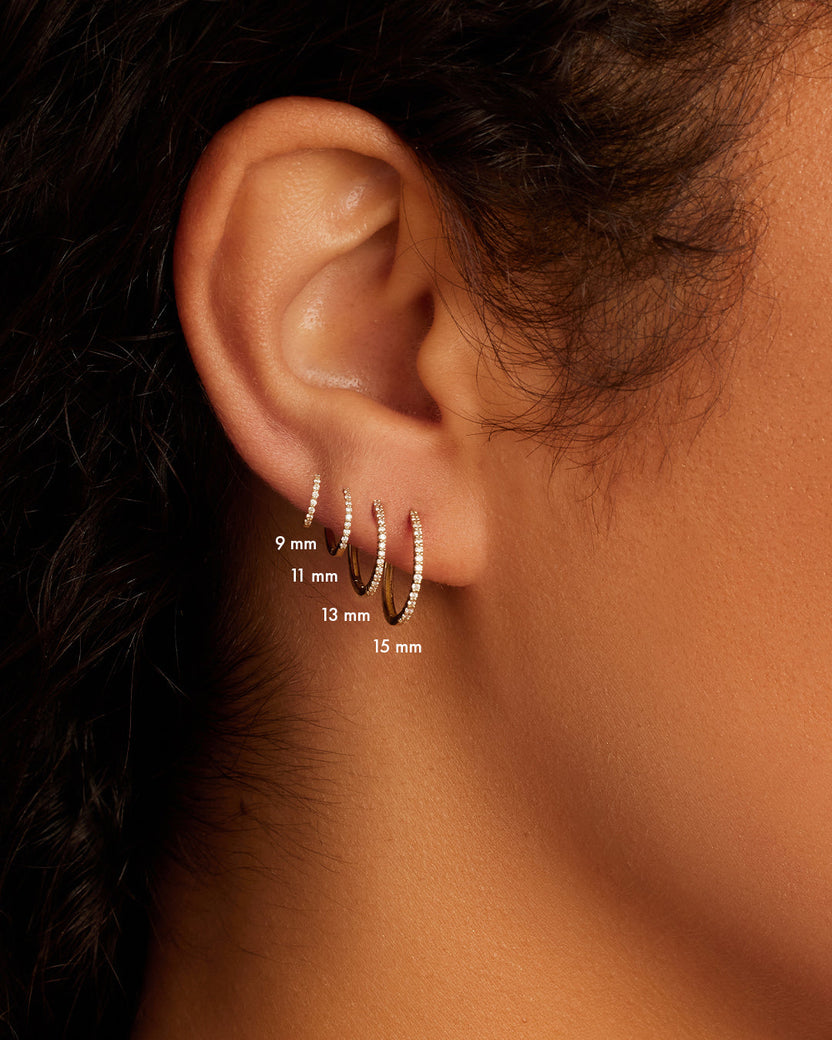 Diamond Pavé Huggie Hoop Single | gorjana