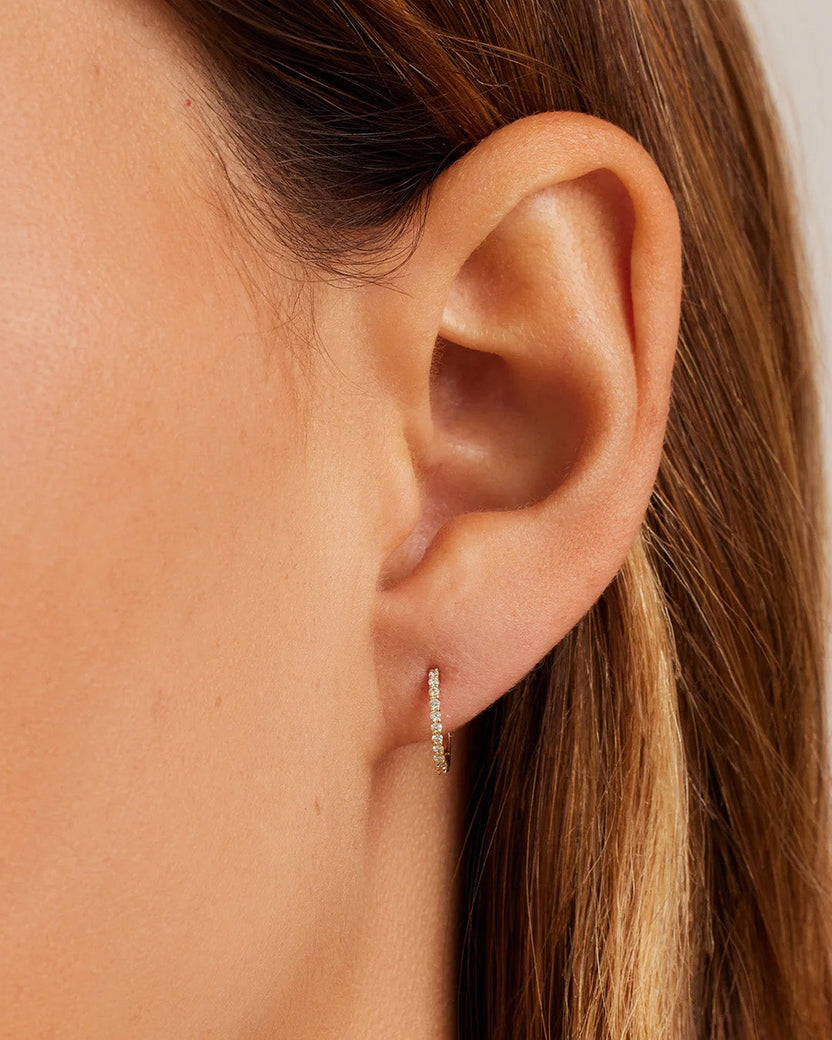 Diamond Pavé Huggie Hoop Single | gorjana