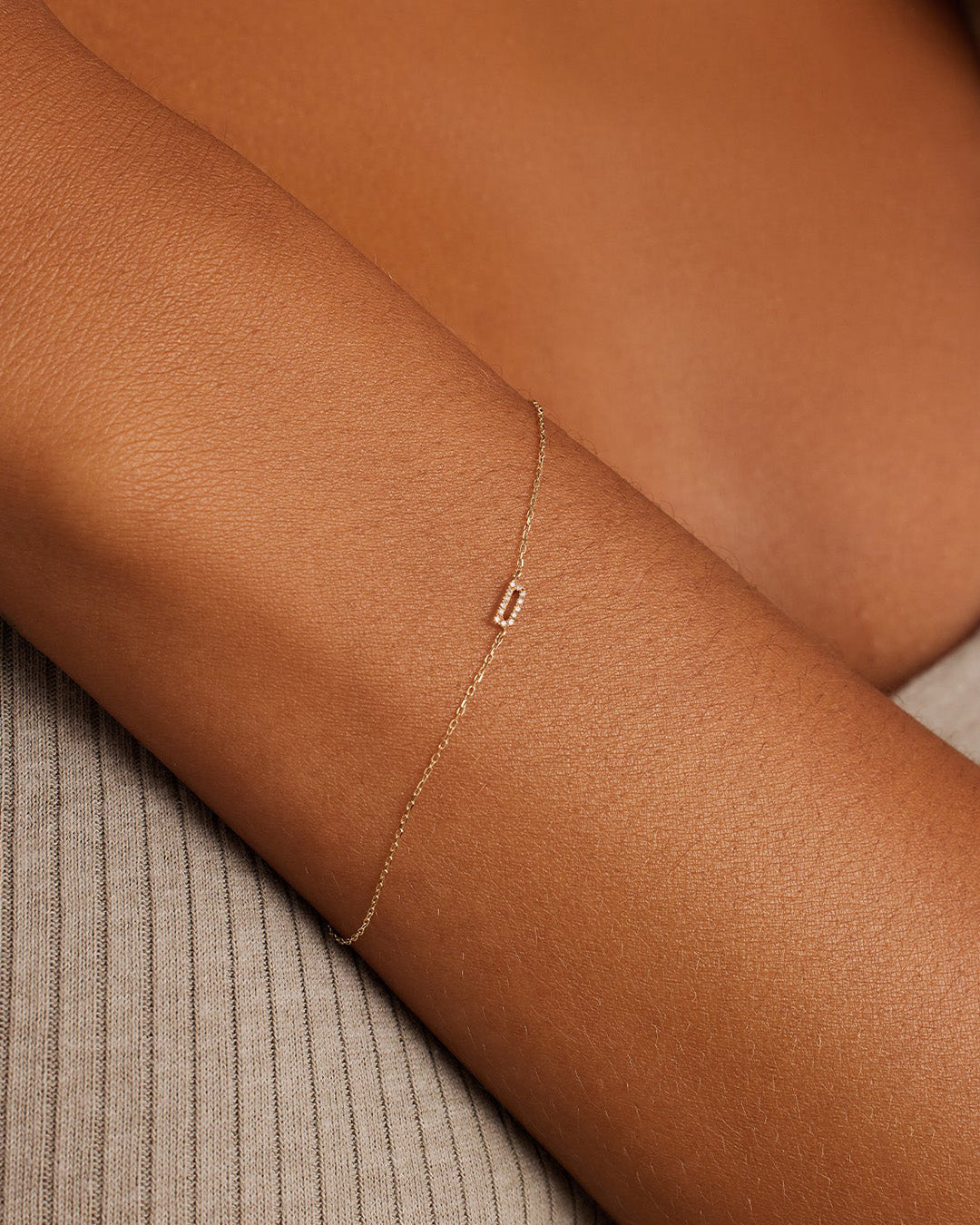 Diamond Initial Bracelet: 14K Gold | gorjana