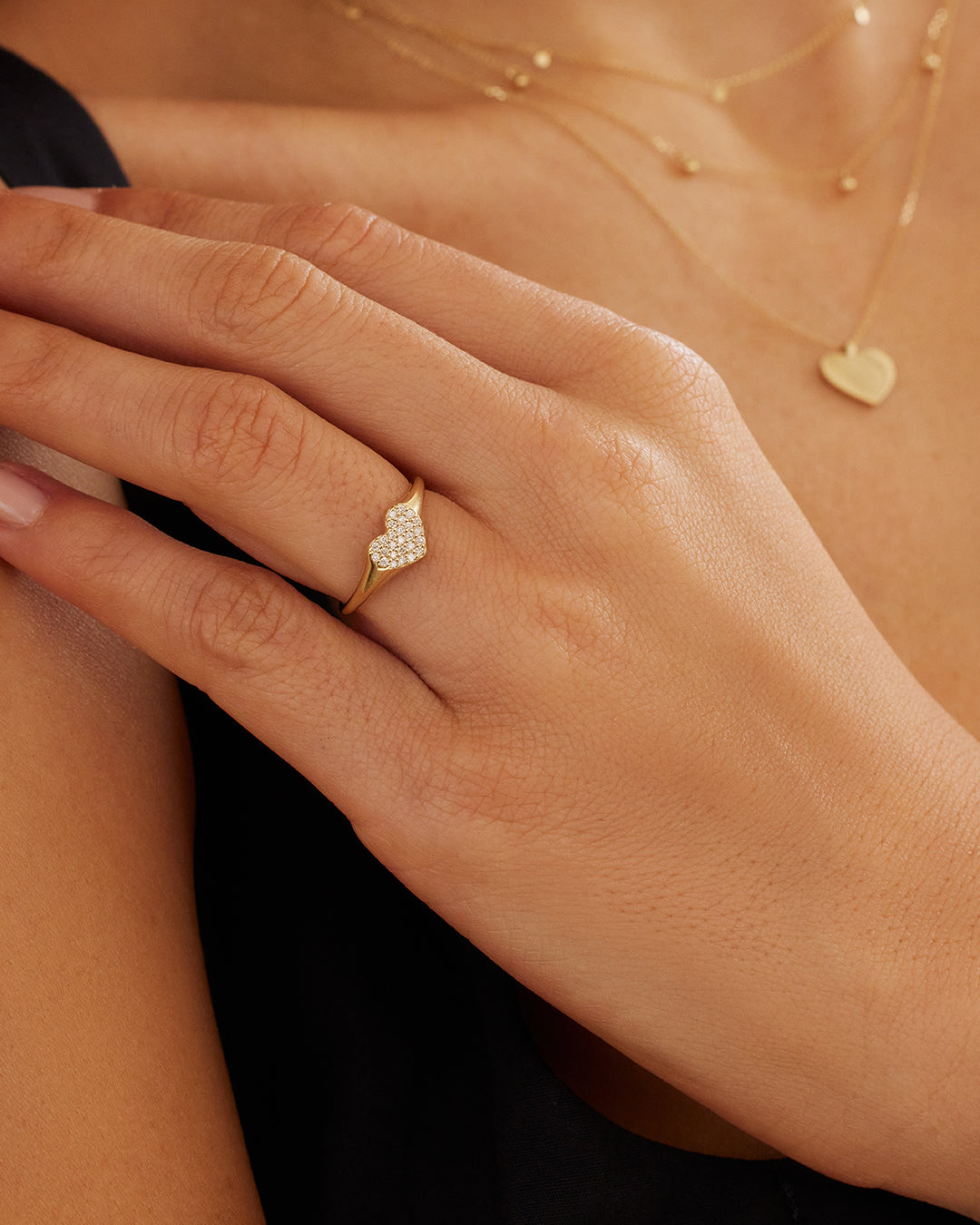 Diamond Heart Signet Ring – gorjana